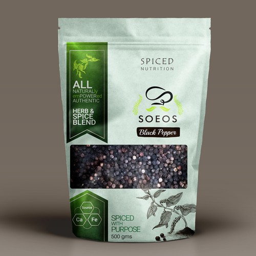 Need product packaging design for black peppercorns. | Product ...