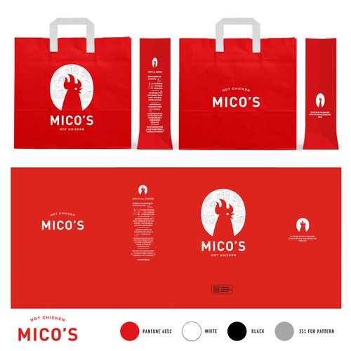 Designs | Luxurious Mico's Hot Chicken Takeout Bag | Product packaging ...