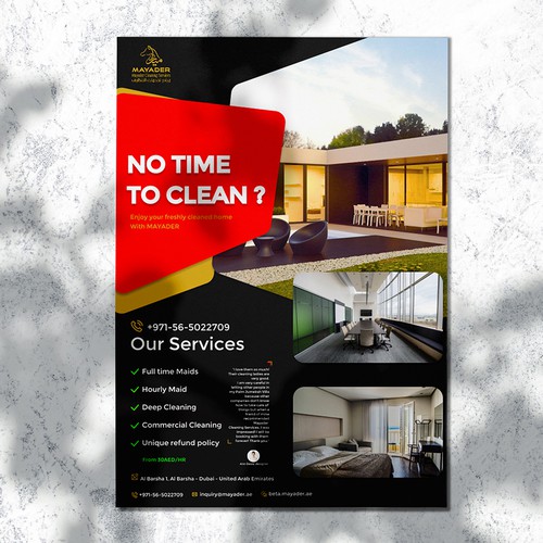 Designs | Flyer for Mayader Cleaning Services | Postcard, flyer or ...