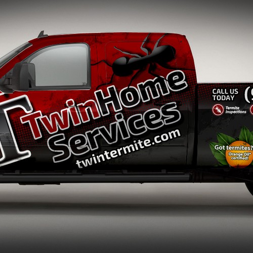 Vehicle wrap design for Pest Control company | Signage contest