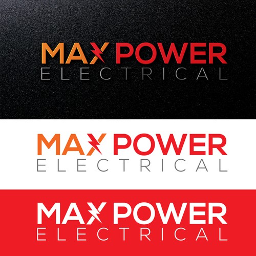 Re-brand of electrical company MAX POWER ELECTRICAL old school logo ...