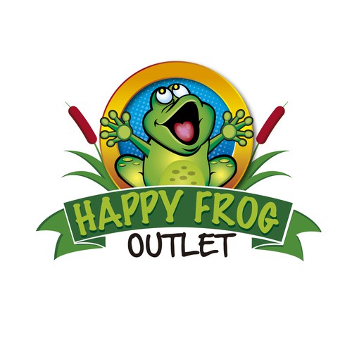 Create a Cool Modern Happy Frog illustration for Happy Frog Outlet ...