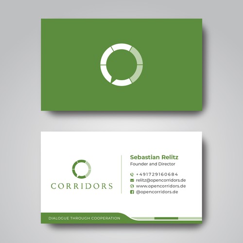 Modern business card for NGO; Logos available | Business card contest