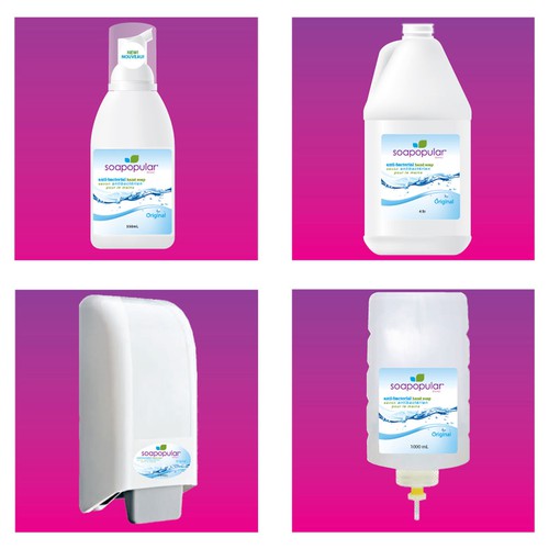 Soapopular - Antibacterial Hand Soap label and banner design | Print or ...