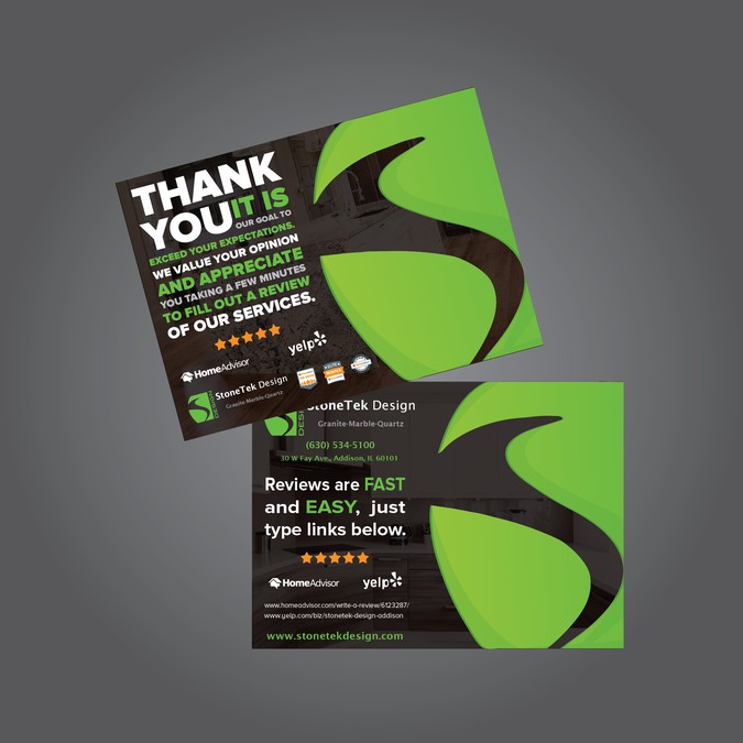 Company looking for cool customer review flyers | Postcard, flyer or ...