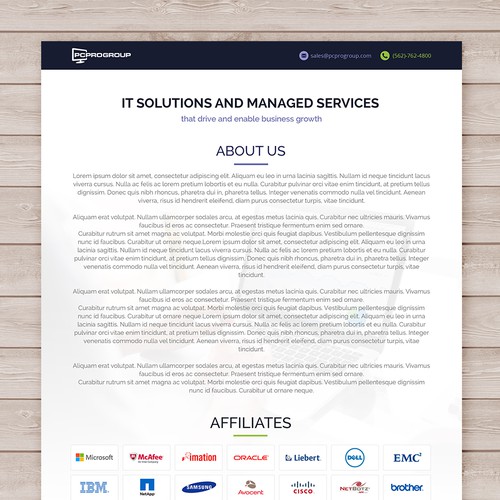 It company - creative line card template | Other business or ...