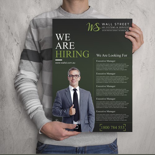 'We need you'/ 'We are hiring' Poster for Human Resources Company ...