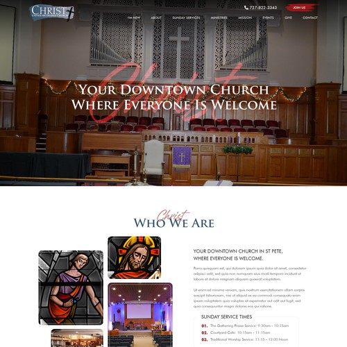 Designs | Redesign of Church Website | Web page design contest