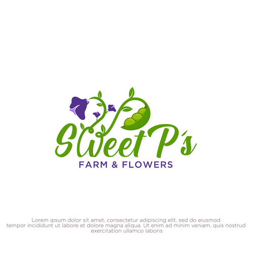 Designs | Viney Three peas in a pod with flower | Logo design contest
