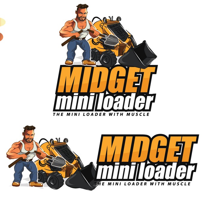 Hercules Midget Mini Loader logo needs to be buff | Logo design contest