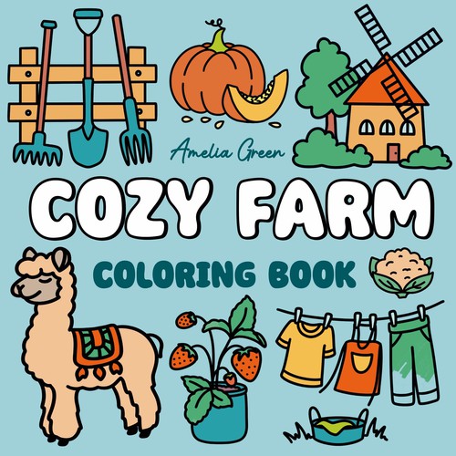 Designs | Top Notch Front Cover for: Cozy Farm Coloring Book | Book ...