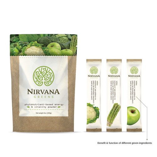 Create unique, eye-catching packaging for Nirvana Greens | Product ...