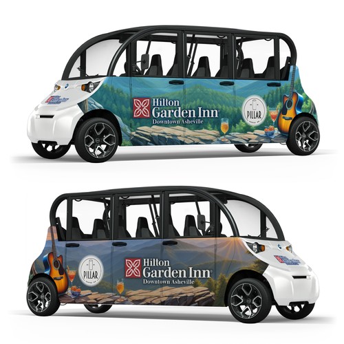 Designs | Design an electric shuttle wrap for a hotel and rooftop bar ...