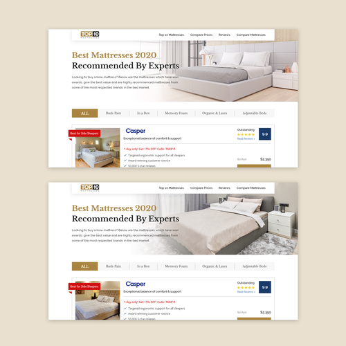 Designs | Single Comparison WebPage | Landing page design contest