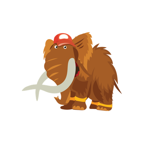 Mammoth Mascot (2D Illustrator with Depth to Pop) | Figuren oder ...