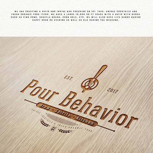 Pour Behavior bar needs a bold logo that can become nationwide. | Logo ...