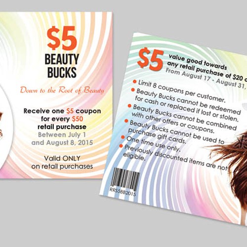 Create a "Beauty Buck" for a hair salon | Postcard, flyer or print contest
