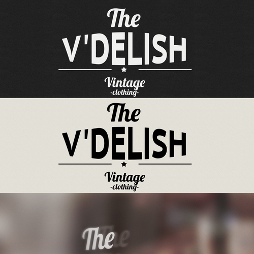 Create a fun, flirty, modern vintage logo for a clothing company ...