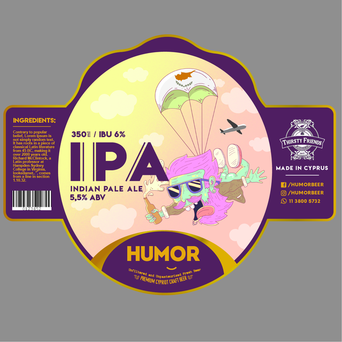 Beer Label for a craft beer microbrewery, has to be smart, funny and ...