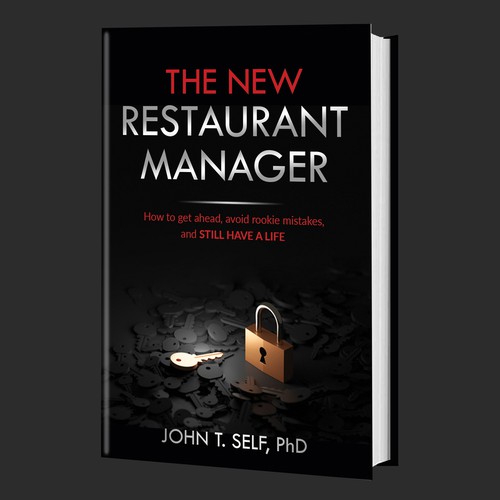 Designs | Self help book cover for new restaurant managers | Book cover ...