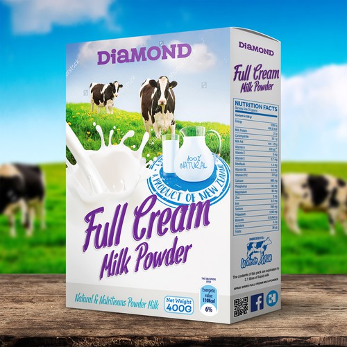 Design a colorful milk powder box packaging for one of Sri Lanka's ...