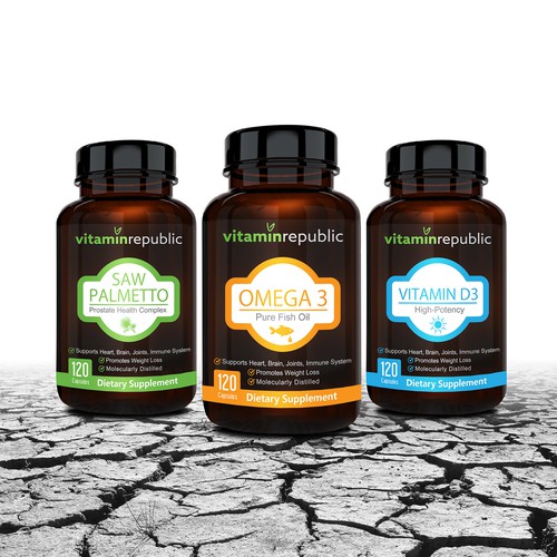 Create a clean, minimalist and modern label design for our supplement ...