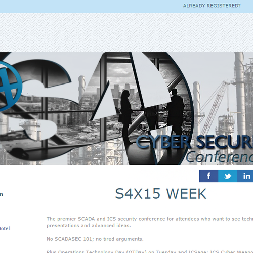 Designs | S4x15 Conference Banner (SCADA Cyber Security, Lot's of Press ...