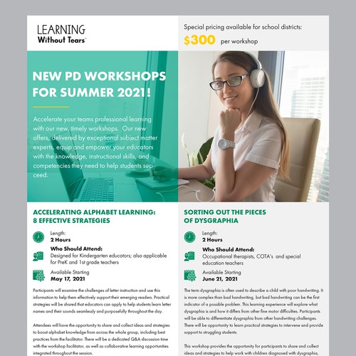 Designs | LWT Two Hour Workshop Flyer for Sales | Postcard, flyer or ...