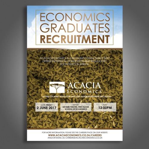 Acacia Economics needs recruitment posters for young graduates | Poster ...