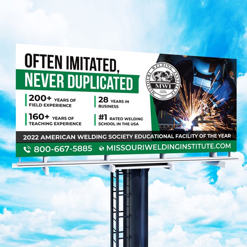 Designs | Billboard for top welding school in the USA! | Signage contest
