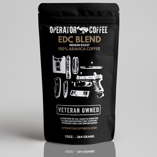 Veteran Coffee Company Coffee Bag Label | Product label contest