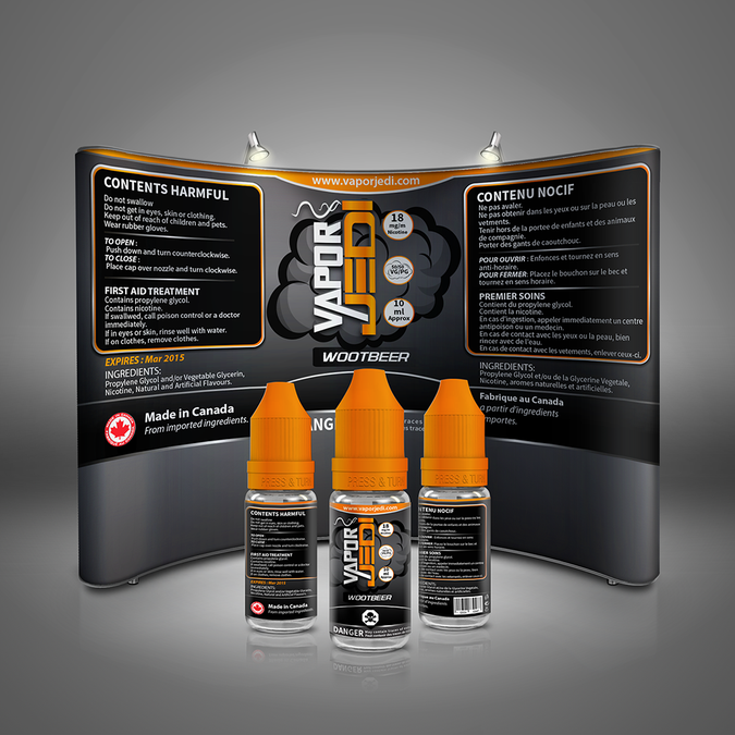 Create 2 sizes E-Liquid Label With Attractive Design & Required Info ...