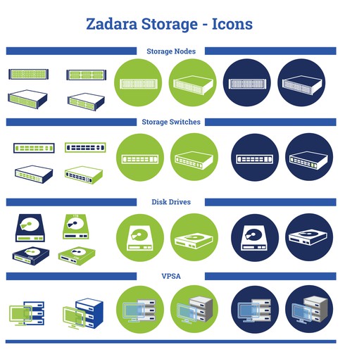 4 icon set for Zadara Storage | Icon or button contest