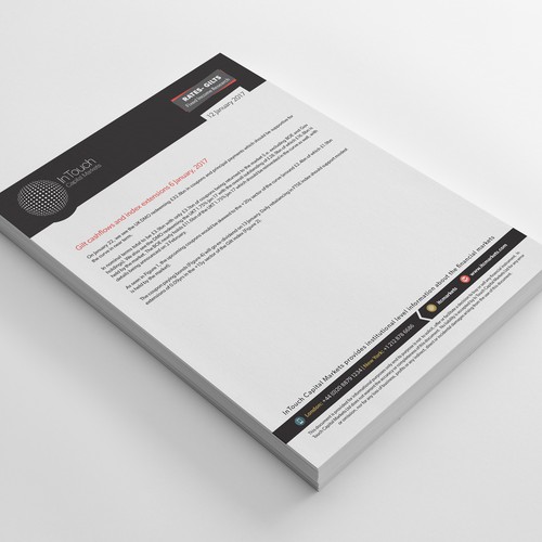Research report design - simple & clear header & footer | Stationery ...