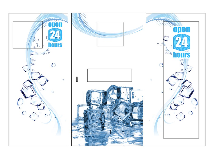 Create a vinyl wrap for a ice vending machine | Other design contest