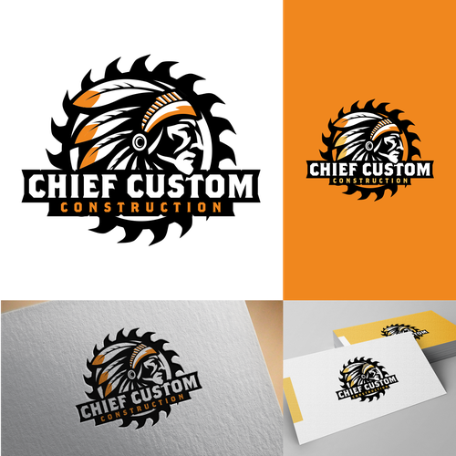 Designs | Powerful native american chief head tied to a construction ...