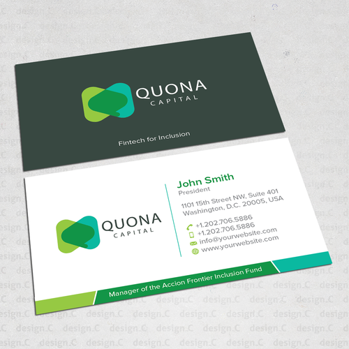 Quona Capital Business Card | Business card contest