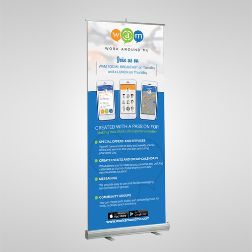 Work Around Me Business Social Network Banner | Poster contest