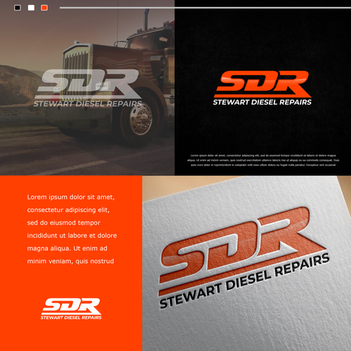 Designs | Masculine logo for mobile diesel mechanic. Need a chunky logo ...
