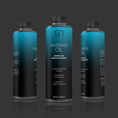 Skin Melody Massage Oil Label | Product label contest