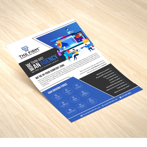 Ad Agency One-sheet/Fact-Sheet | Postcard, flyer or print contest