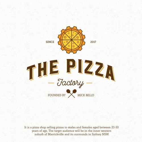 Design a hip logo for a new pizza shop called The Pizza Factory by Mick ...