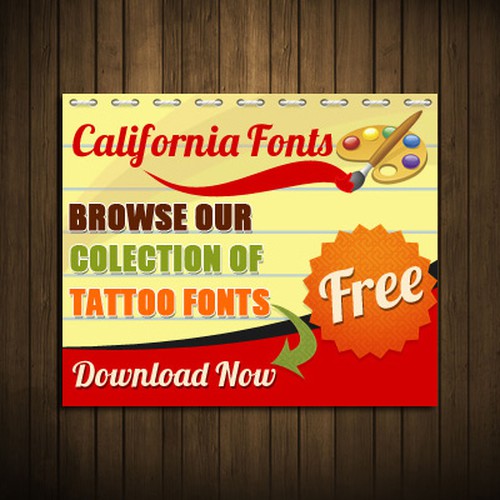 California Fonts needs Banner ads | Banner ad contest