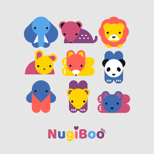 Designs | Minimalist stackable animal illustration | Illustration or ...