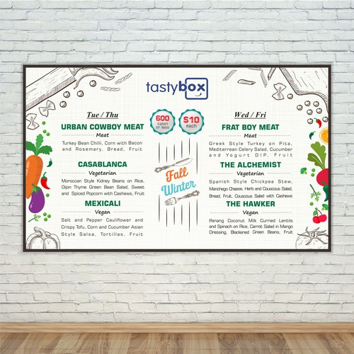 Tastybox-healthy fast food menu | Menu contest