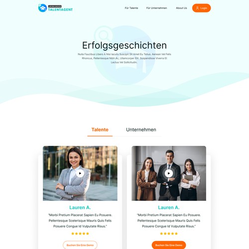 Designs | Redesign of a well-known German job platform homepage | Web ...
