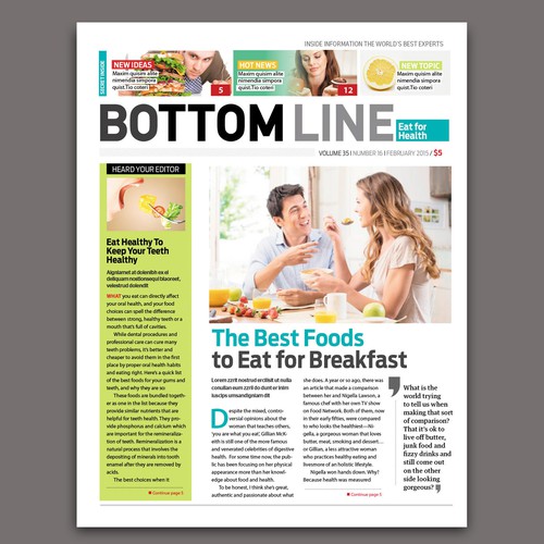 Bottom Line Eat For Health SIP | Magazine cover contest