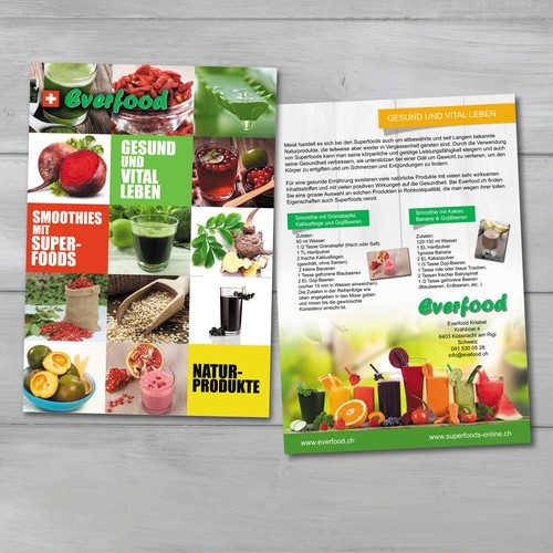 Flyer Superfood Smoothies | Postcard, flyer or print contest