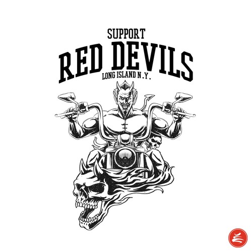 Red Devils Motorcycle Club T-Shirt Design (HARDCORE!) | T-Shirt Wettbewerb