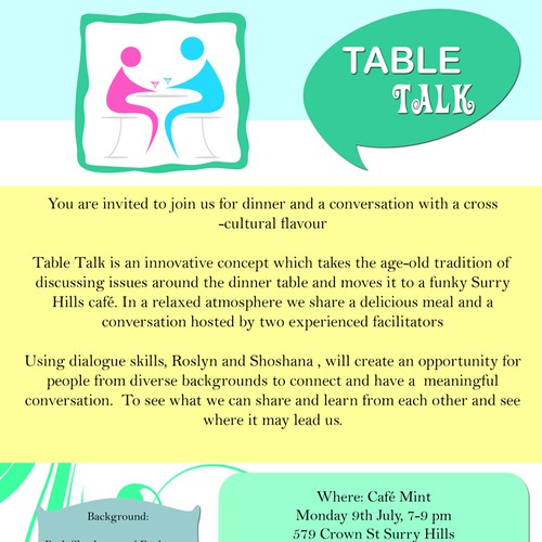 Table Talk needs a new postcard or flyer | Postcard, flyer or print contest